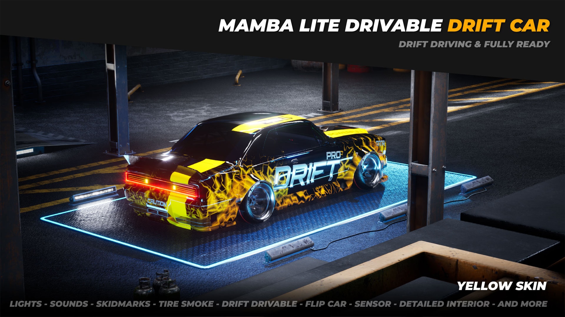 DRIVABLE DRIFT CAR MAMBA LITE in Blueprints - UE Marketplace